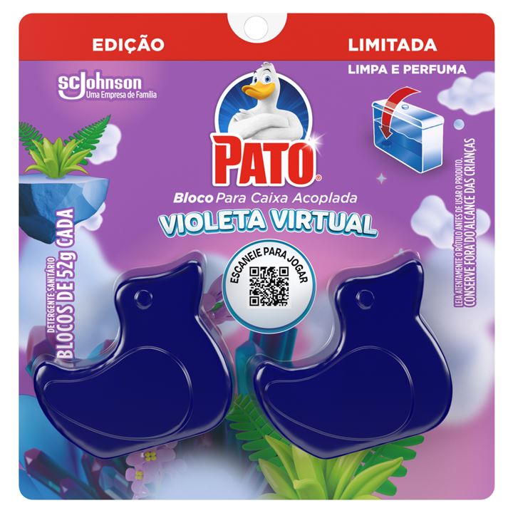 Bloco Sanitário Pato Caixa Acoplada 2 Unidades Violeta Virtual 52g ...