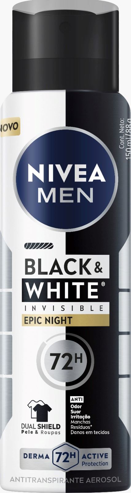 Desodorante Nivea Aero Black & White Invisible Epic Night 150ml | CDA ...